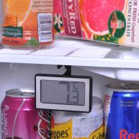 China Black Fridge Freezer Alarm Thermometer , Digital Fridge Thermometer -22℉ - 122℉ for sale