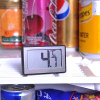 China Black Fridge Freezer Alarm Thermometer , Digital Fridge Thermometer -22℉ - 122℉ for sale