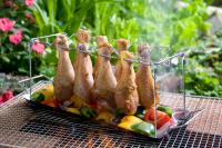 China Heat Resistance Barbeque Tools Roasting Chicken Drumstick / Wing Rack for sale