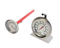 China Stainless Steel BBQ Cooking Thermometer Set With Glow In The Dark Dials for sale