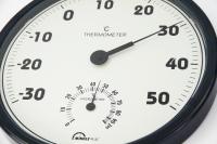 China Round Elegant Indoor Outdoor Thermometer With Temperature / Hygrometer Reading for sale