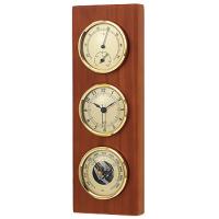 China Wooden Frame Barometer Temp Humidity Monitor 262g Weight Hanging Style for sale