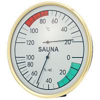 China Metal Case Steam Sauna Room Temperature And Humidity Monitor 160mm Diameter for sale