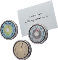 China Outdoor OEM Thermometer Card Clip Thermometer Round Shape Stainless Design for sale
