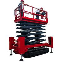 China China Electric Self-Propelled Hydraulic Scissor Lift Mobile Crawler Scaffold Platform for Rough Terrain for sale
