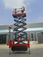 China Mini Electric Aerial Work Platform 6m 8m 10m Self Propelled Crawler Hydraulic Scissor Lifting Platform Table for sale