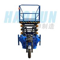China Small Aerial Mobile Electric Lift Table Scissor Lift Wheel Work Platform for sale