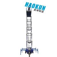 China Small Aerial Mobile Electric Lift Table Scissor Lift Wheel Work Platform for sale