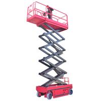 China High Quality 10m Electric Scissor Lift Platform Table 350kg Self-Propelled Hydraulic Aerial Work Table Electric Cargo Lift for sale