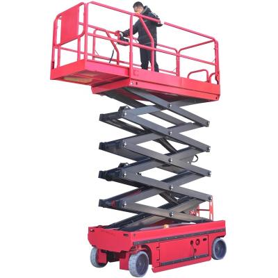 China Self-Propelled 8-10m Electric Scissor Lift Truck 300kg Load Aerial Work Platform Table Hydraulic Scissor Lift for Cargo for sale