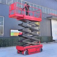 China CE Certification Aerial Work Platform 350kg Self Propelled Hydraulic Scissor Lift Platform 8-10m Electric Scissor Lift Truck for sale