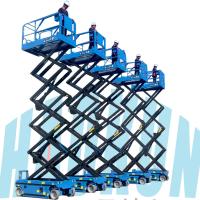 China CE Elevating Work Platform Vertical Cargo Lift  Trailer Hydraulic Scissor Portable Warehouse Scissor Lift for sale