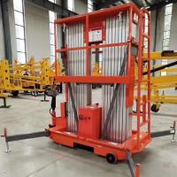 China 6m - 10m Portable Residential One Man Lift Aluminum Alloy Single Mast Lifting Work Platform for sale
