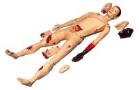 China Advanced Adult Full-body Male Trauma Nursing Manikin 20 pcs Modules PVC CE ISO for sale
