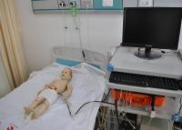 China Intelligent ACLS Baby First Aid Manikin 50cm 3kg with BVM for Hospital College Training for sale