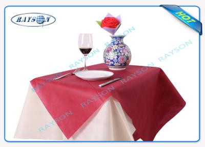 China Full Color Range Disposable Non Woven Tablecloth in Green Yellow Orange for sale