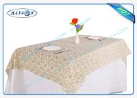 China Multi - Color Disposable PP Non Woven Tablecloth With Printed Design for sale