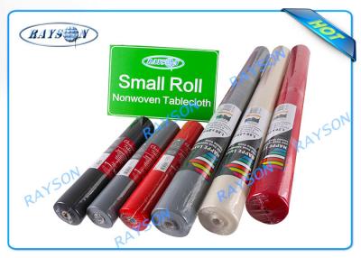 China Black / Red Vinyl Non Woven Tablecloth Textiles Disposable Table Covers for sale