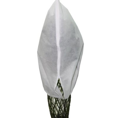 China Biodegardable Agriculture Non Woven Cover Garden Frost Fleece Protective Plant Cover With Drawstring for sale
