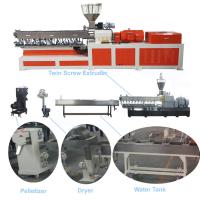 China Color Masterbatch Twin Screw Extruder , Pvc Extruder Machine Water Strand Cutting System for sale