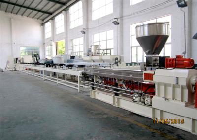 China PP Caco3 Twin Extruder Machine 500-600kg/H , Master Batch Manufacturing Machine for sale