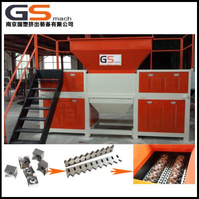 China Packing Belt / Fishing Nets Plastic Shredder Machine With Unique Knife Shaft Structure for sale