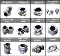China Screw Elements Twin Screw Extruder Machine Parts 60mm Center Diameter for sale