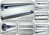 China Plastic Extruder Machine Parts Single Screw And Barrel 38CrMoAlA/SKD61/42CrMo for sale