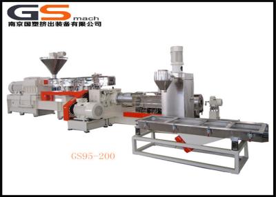 China PP PE PVC Rubber EVA Two Stage Extruder Plastic Granulator Machine PLC Control for sale