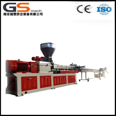 China PET Bottle Flakes Plastic Recycling Extruder With Twin Screw Granules Making Machine for sale