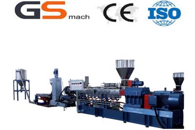 China 200 - 355 kg/h Filler Masterbatch Plastic Extruder Machine Double Screw for sale