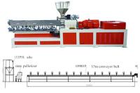 China Plastic Twin Extruder Machine Conveyor Belt Pelletizing Without Water 220V / 380V / 480V for sale