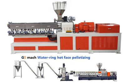 China PP Caco3 Water Ring Pelletizing Double Screw Extruder  200 - 300 kg/h for sale