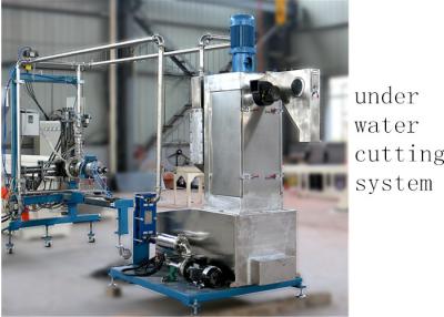 China Underwater Pelletizer System Compounding Pelletizing PE Plastic Pellet Extruder 500 kg H for sale