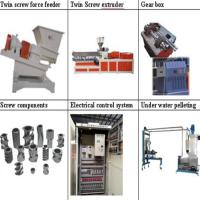 China 300 - 400 Kg / H Double Screw Extruder Machine With Under Water Pelletizing System for sale