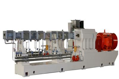 China Soft Pvc Pellet Extruder Machine Twin Screw Air Cooling Hot Cutting Granulator for sale