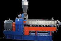 China Soft Pvc Pellet Extruder Machine Twin Screw Air Cooling Hot Cutting Granulator for sale
