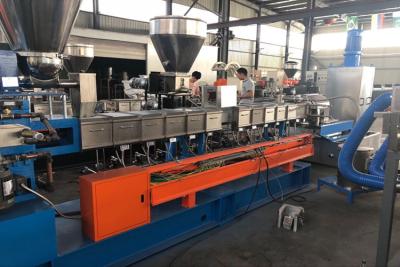 China Twin Screw Pellet Making Machine , Recycle Plastic Granules Making Machine for sale