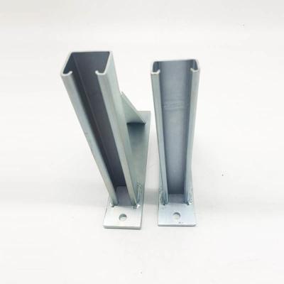 China Q235 Steel Welding Hanging Rail Roller Bracket 80mm Custom for sale
