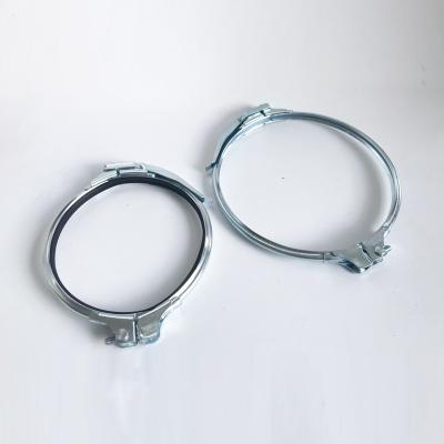 China Carbon Steel Duct Clamp 0.8-2mm Thickness 80-800mm Diameter Custom Design for sale