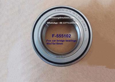 China F-555102.02 F-555102 Fox car bridge bearings double row ball bearings 45*75*19mm for sale
