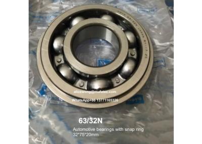 China 63/32N automotive bearings non-standard ball bearings with snap ring for car repair 32x75x20mm for sale