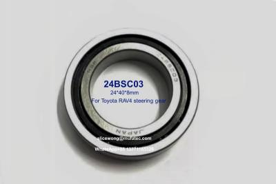 China 24BSC03 Toyota RAV4 Steering Gear Bearings Vehicle Bearings C3 Clearance Steel Cage Ball Bearings 24x40x8mm for sale