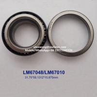 China LM67048/LM67010 LM67048/10 Taper Roller Bearings 31.75x59.1312x15.875mm for Automobile Transmission Bearings for sale