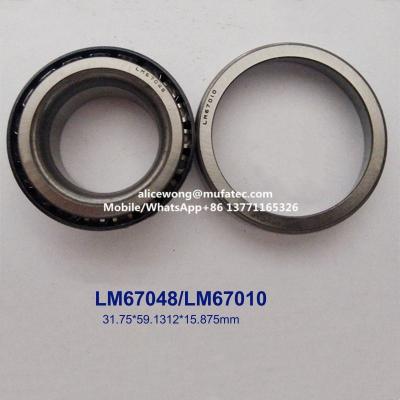 China LM67048/LM67010 LM67048/10 Taper Roller Bearings 31.75x59.1312x15.875mm for Automobile Transmission Bearings for sale