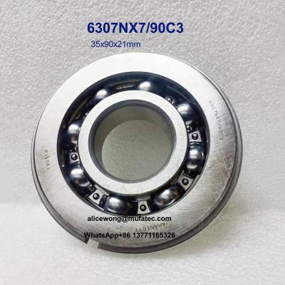 China 6307XN7/90C3 35x90x21mm Automotive Bearings Deep Groove Ball Bearings With Snap Rings for sale