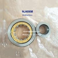 China NJ406M 30x90x23mm heavy-duty industrial equipment, gearboxes, pumps, compressors, and electric motors brass cage for sale