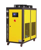 China 10 Ton Air Cooled Inverter Chiller with 10HP Portable Scroll Compressor - 28.26kW Cooling Capacity, 500kg Weight for sale