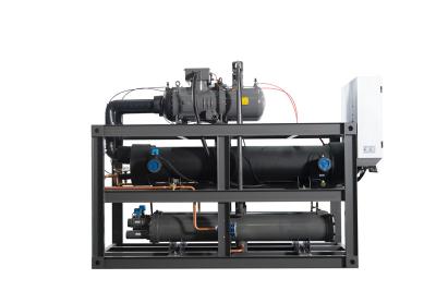 China 100HP Water Cooled Screw Chiller 375.4kW Capacity with 78kW Power Input - CE ISO9001 Certified Industrial Cooling System for sale