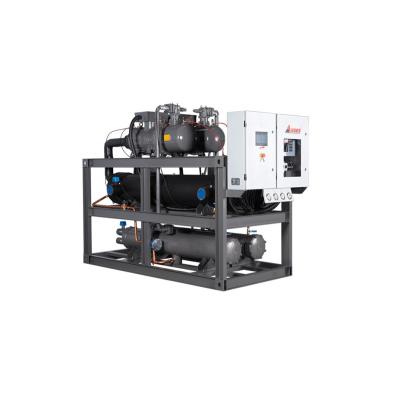 China Air Cooled Industrial Water Chiller with PLC Control 373.9 kW Cooling Capacity Copper Tube Condenser for sale